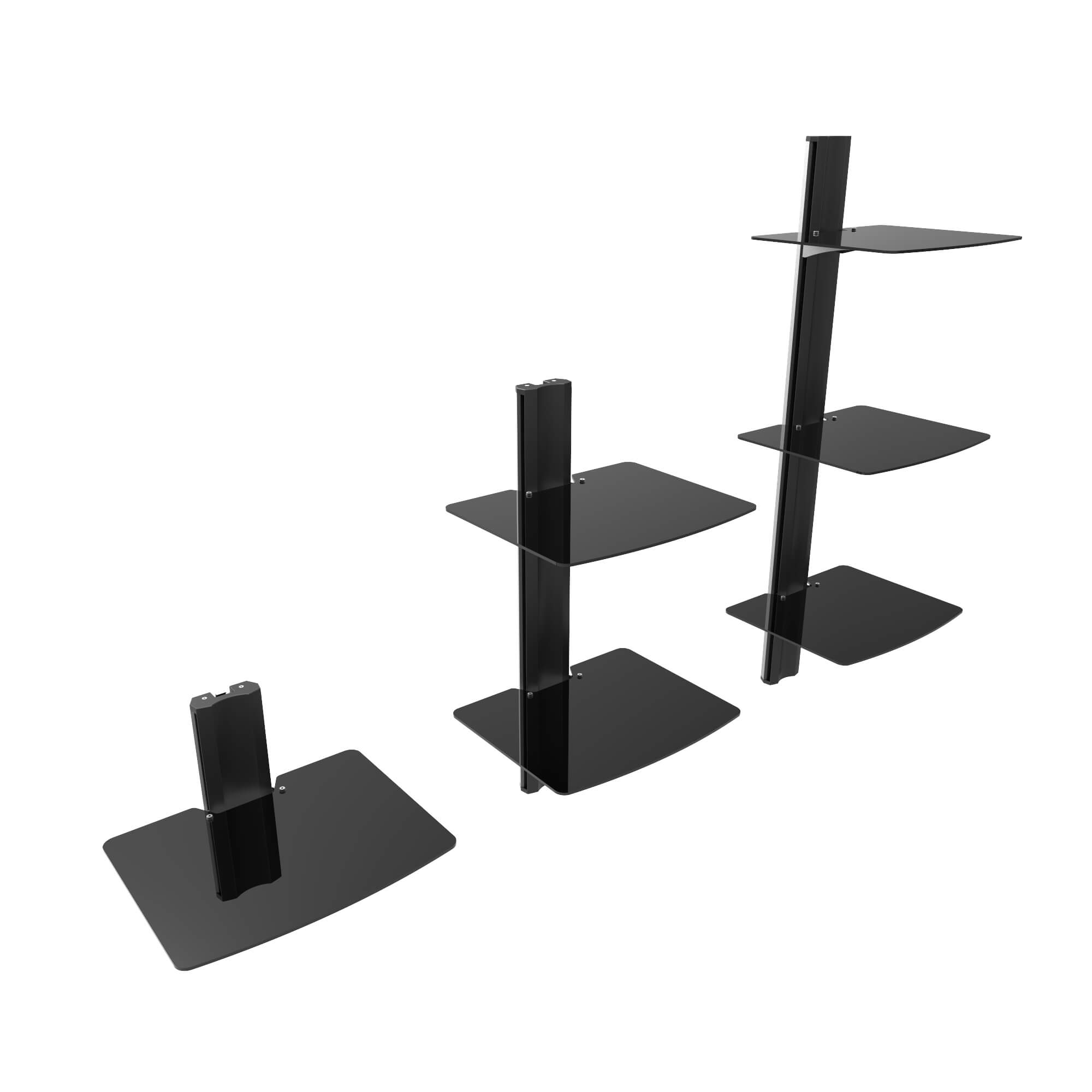 Kanto AVT1 Tempered Glass Floating AV Shelves | Kanto Mounts