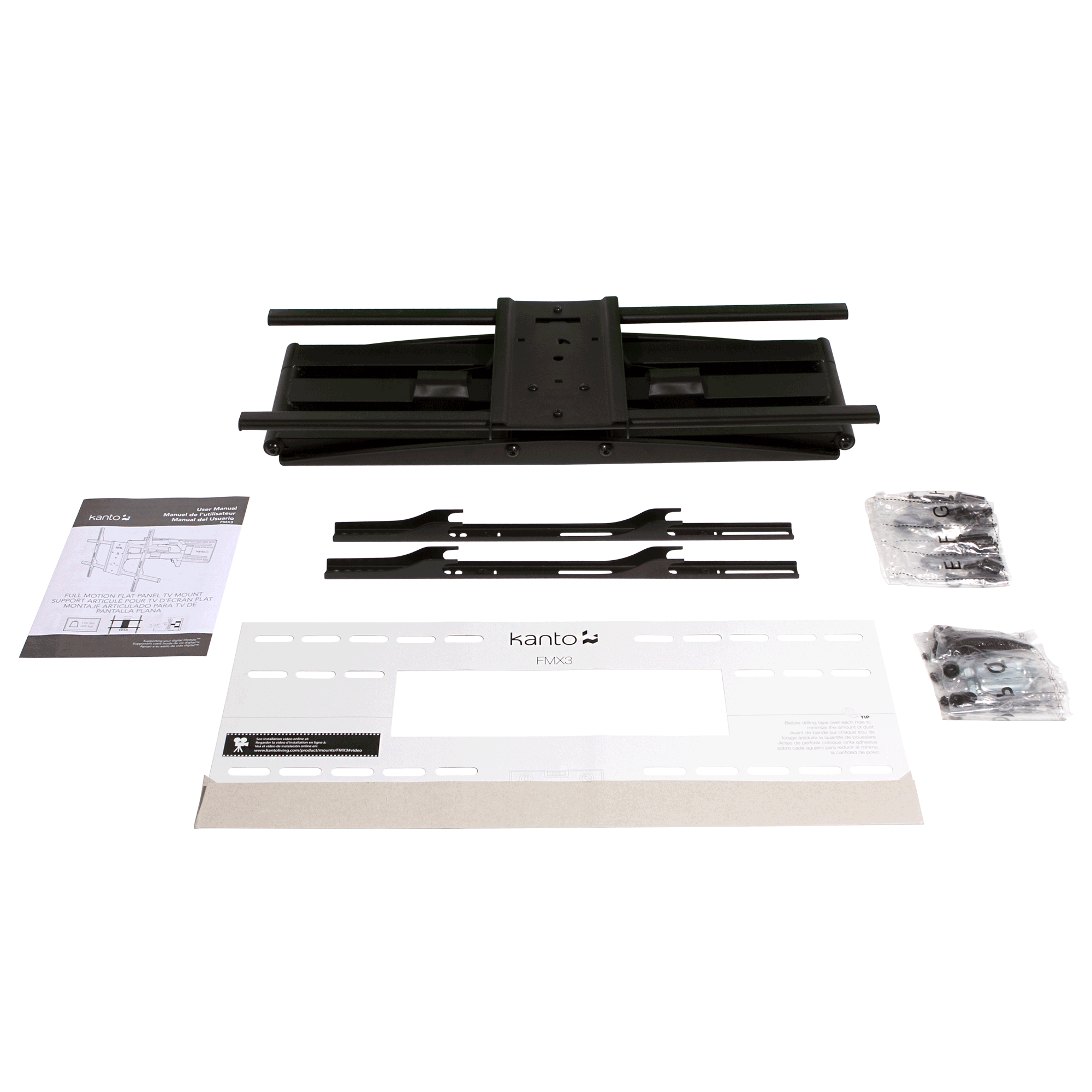 Kanto FMX3 Full-Motion TV Mount 40-90 Inch | Kanto Mounts